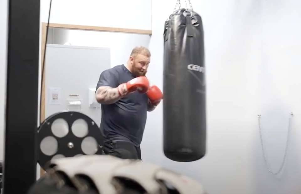 Hafthor Bjornsson shares new boxing footage ahead of fight with Eddie Hall