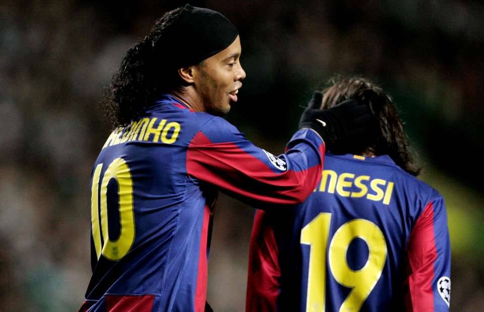 Video of Lionel Messi and Ronaldinho showcasing their magic at ...