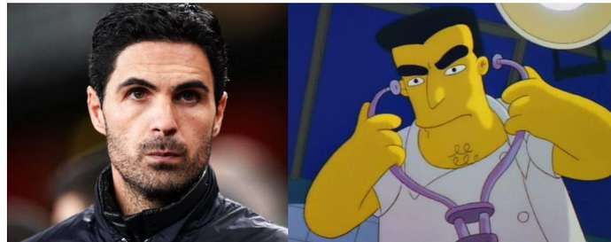 Twitter thread showing 'Premier League managers as Simpsons characters ...