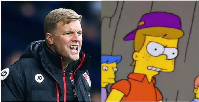 Twitter thread showing 'Premier League managers as Simpsons characters ...