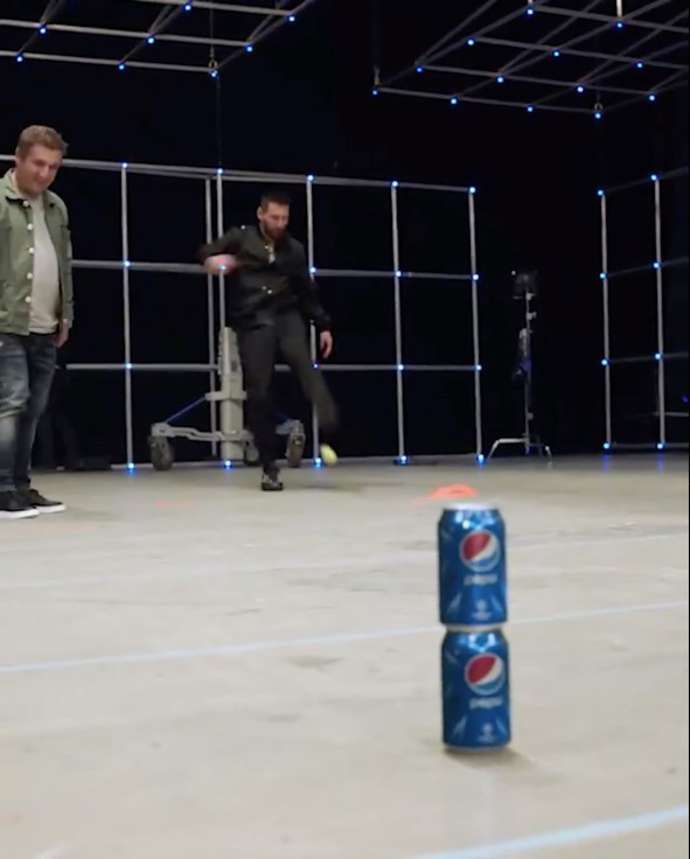 Lionel Messi produces incredible trick shot for new Pepsi advert