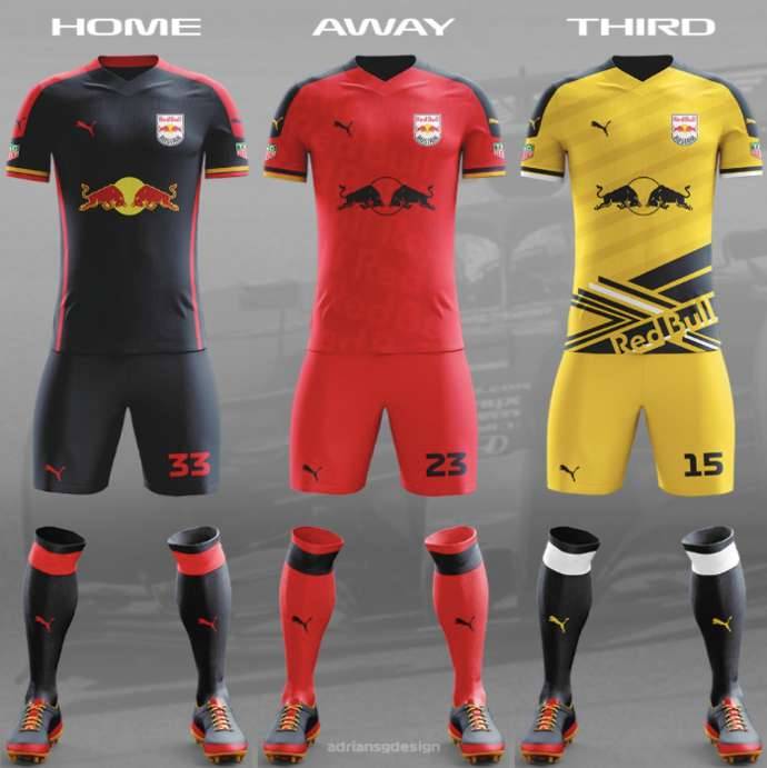 Formula 1 cars have been redesigned as football kits