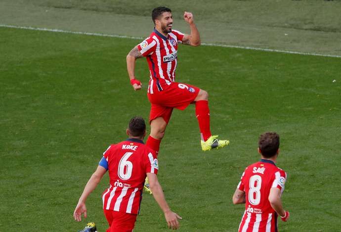 Luis Suarez scores stunning Atletico Madrid free-kick to continue ...