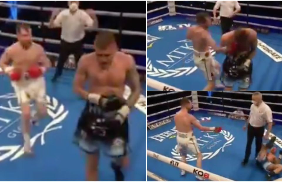 Boxing: Maxi Hughes lands truly bizarre KO to win British lightweight title