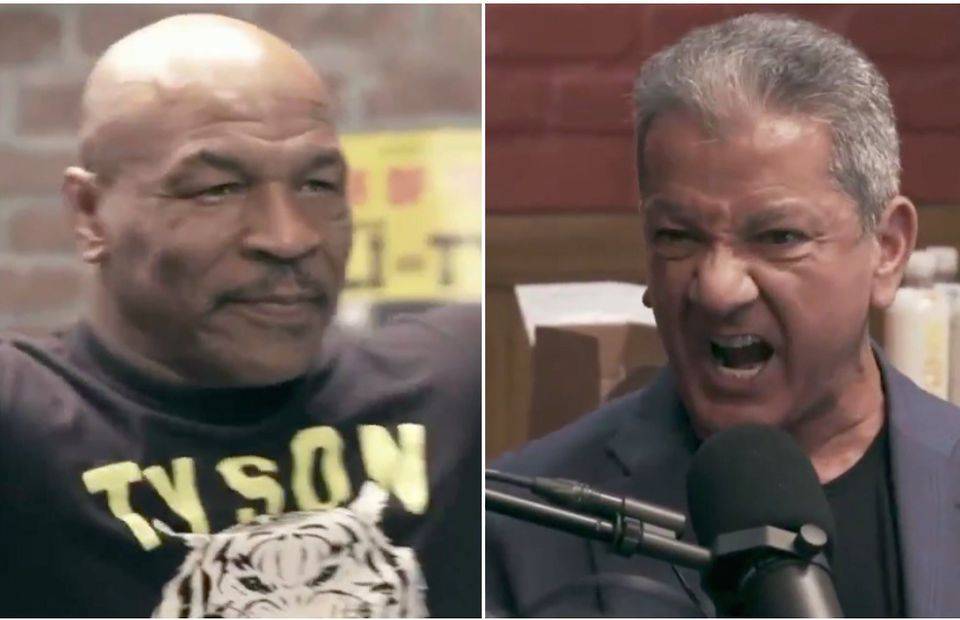 Mike Tyson being announced by UFC legend Bruce Buffer