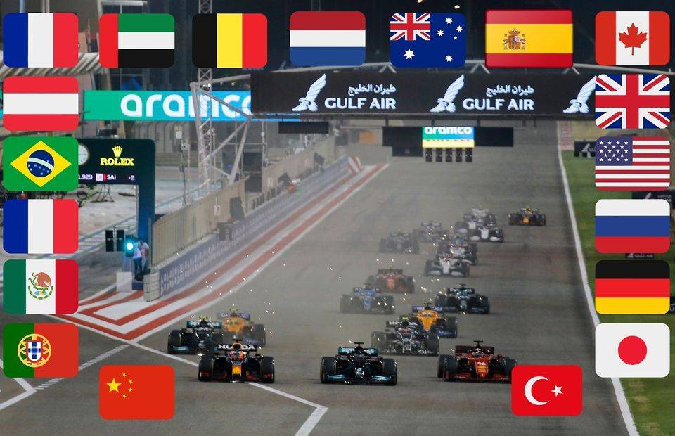 F1 2021 calendar: Grand Prix dates, location and race times