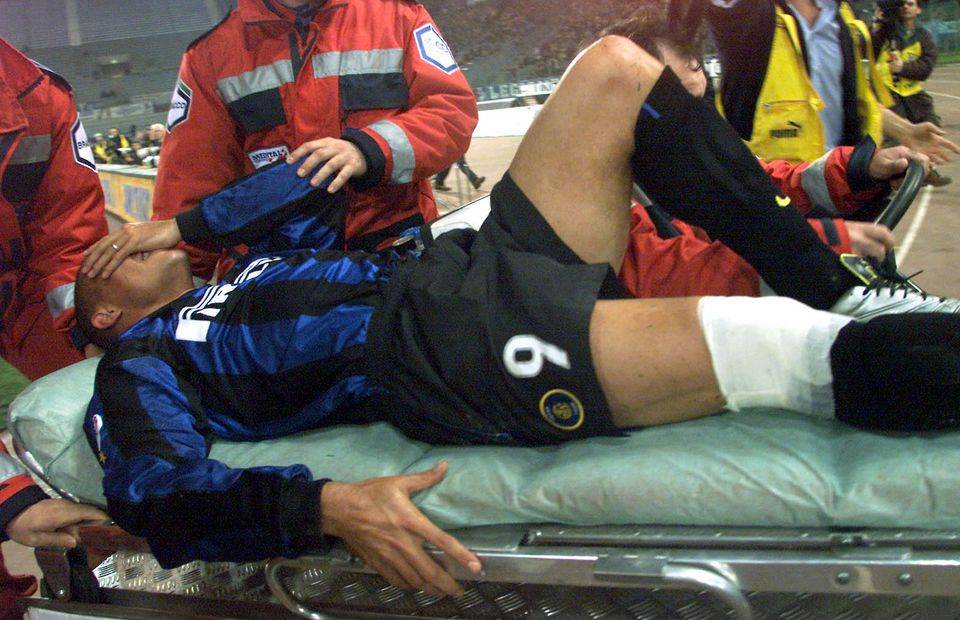 Ronaldo's devastating knee injury just six minutes into Inter Milan ...