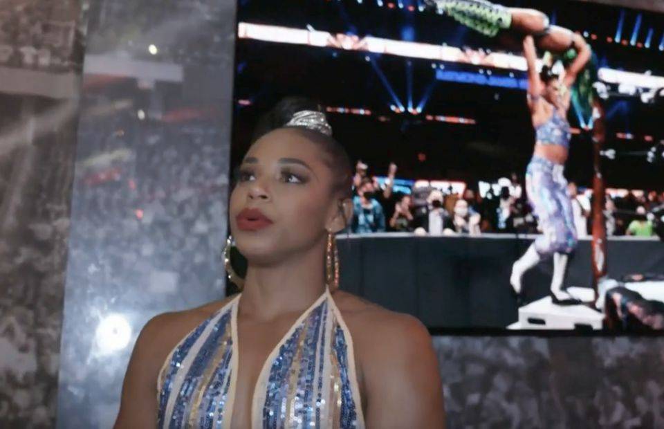 Bianca Belair gets emotional backstage on WWE SmackDown ahead of title ...