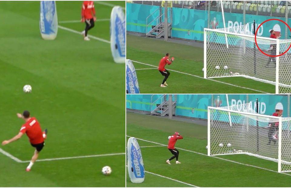 Euro 2020: Robert Lewandowski’s shot smashes Poland social media phone