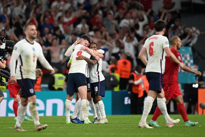 England 2-1 Denmark: Wild scenes inside Wembley after Euro 2020 game