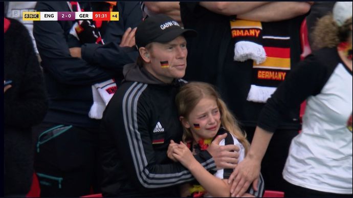 German girl who cried during England game at Euro 2020 gives £36,000 to ...