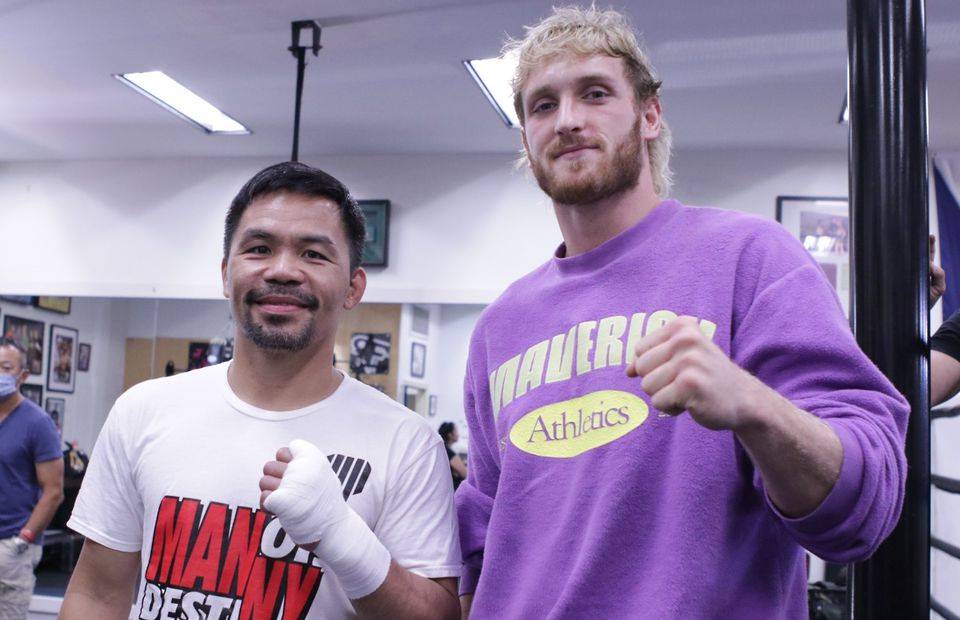 Logan Paul pays a visit to Manny Pacquiao ahead of Errol Spence Jr ...