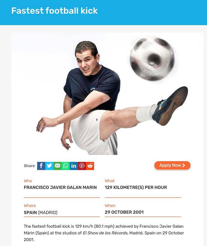 how fast can cristiano ronaldo kick a soccer ball