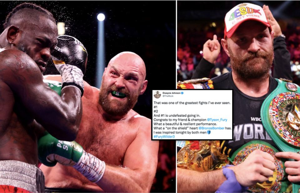 Tyson Fury beats Deontay Wilder: Dwayne 'The Rock' Johnson posts ...