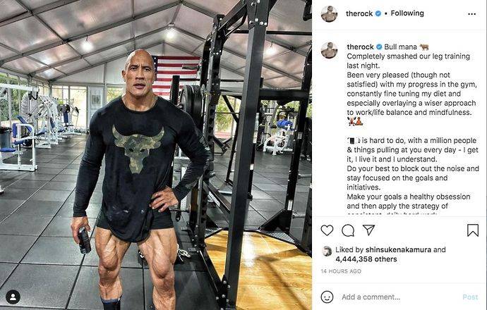 dwayne johnson calves
