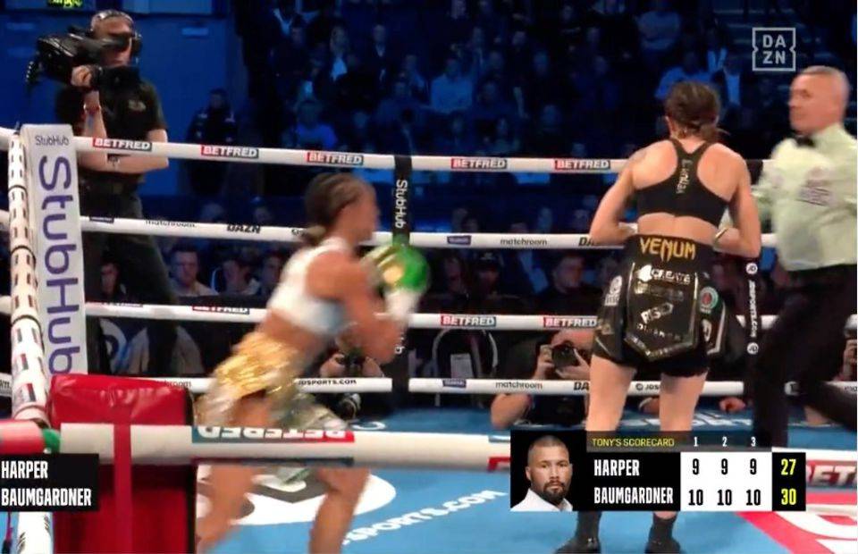 Boxing referee Mark Lyson hailed for Terri Harper vs Alycia Baumgardner ...