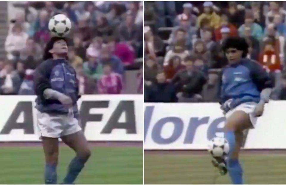 Diego Maradona: Remembering his iconic warm up for Napoli before UEFA ...