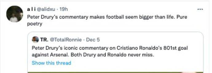 peter drury iconic commentary