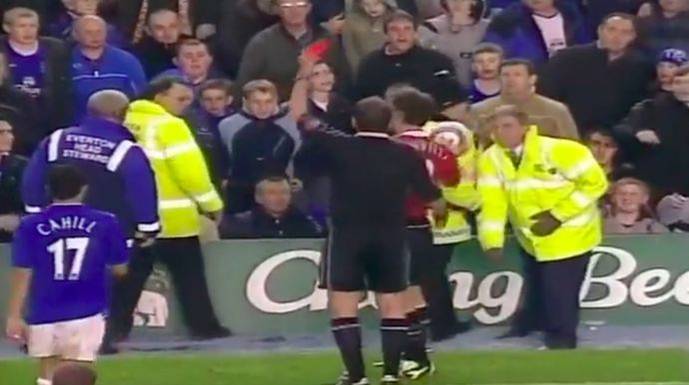 Gary Neville: Man United fan reminds him of red card v Everton after ...