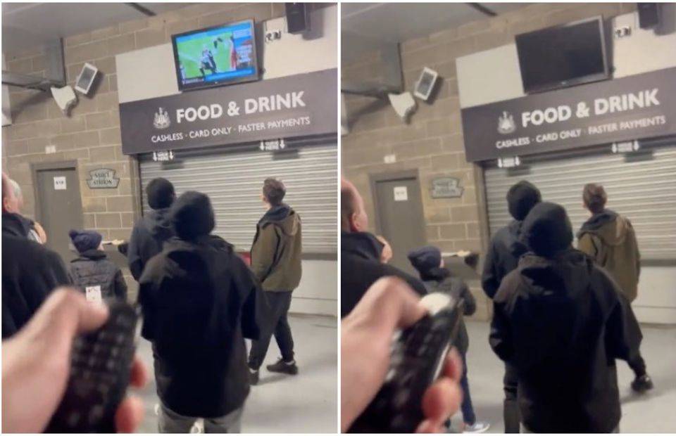 Fan turns off TVs showing Newcastle 1-1 Man Utd with remote control at ...