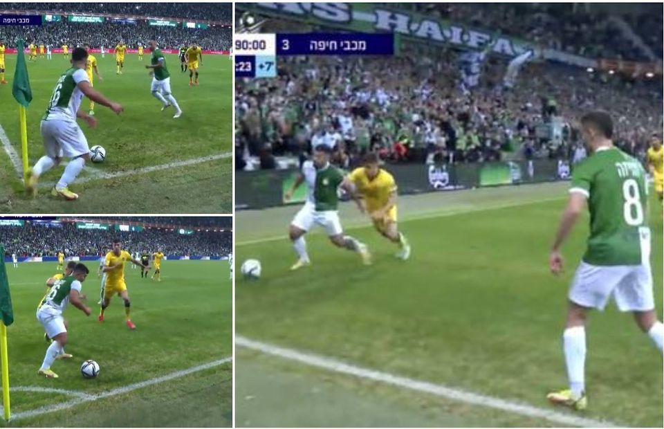 Greatest time-wasting ever? Maccabi Haifa player keeps ball by corner ...