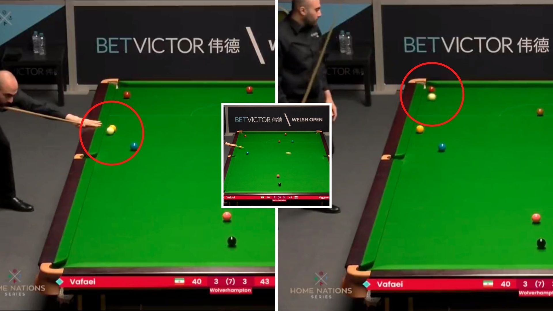 Best snooker escape? Hossein Vafaei’s incredible off-the-jaws pot