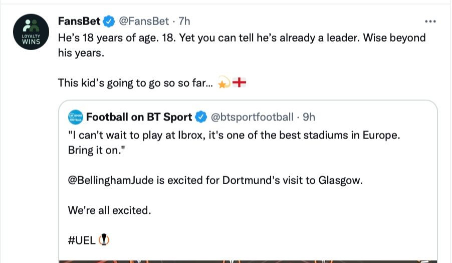 Jude Bellingham impresses fans with interview after Dortmund 2-4 Rangers