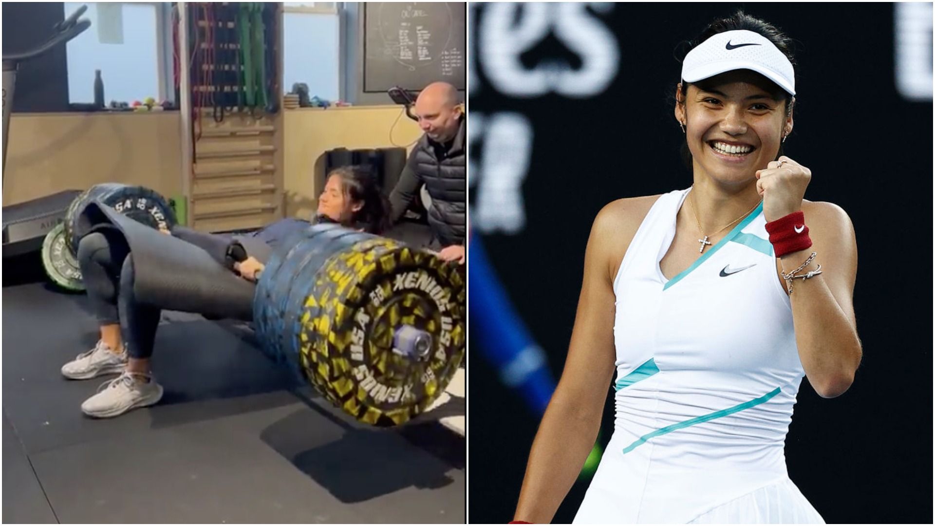 Emma Raducanu shows ‘ridiculous’ strength in training video