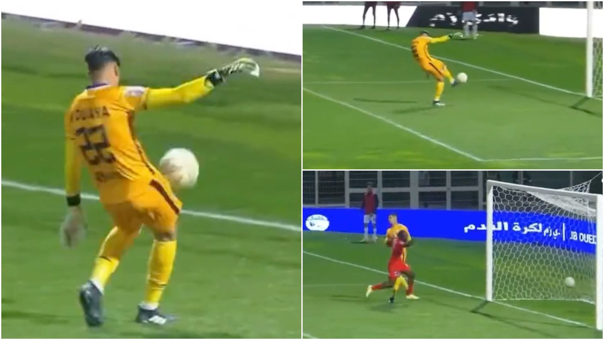 Craziest own goal ever? The wild moment Moroccan goalkeeper smashed the ...