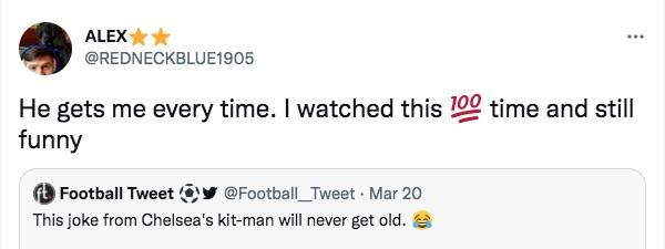 Chelsea's kit man Billy McCulloch telling jokes goes viral again