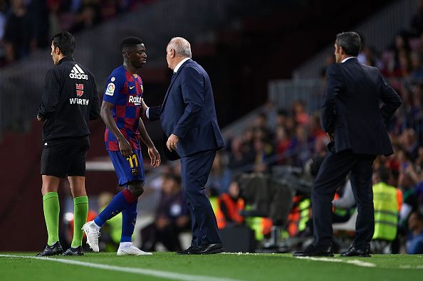Lionel Messi's unique trick to save Barcelona's Dembele from red card