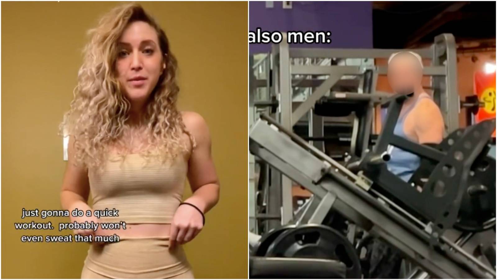 Woman secretly records creepy man at gym repeatedly staring at her