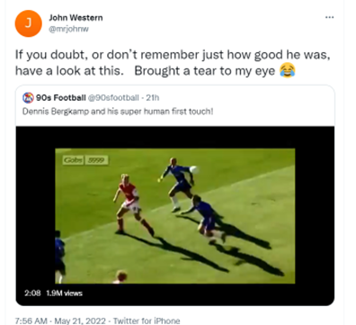 Dennis Bergkamp: Arsenal legend’s compilation video of his superhuman ...