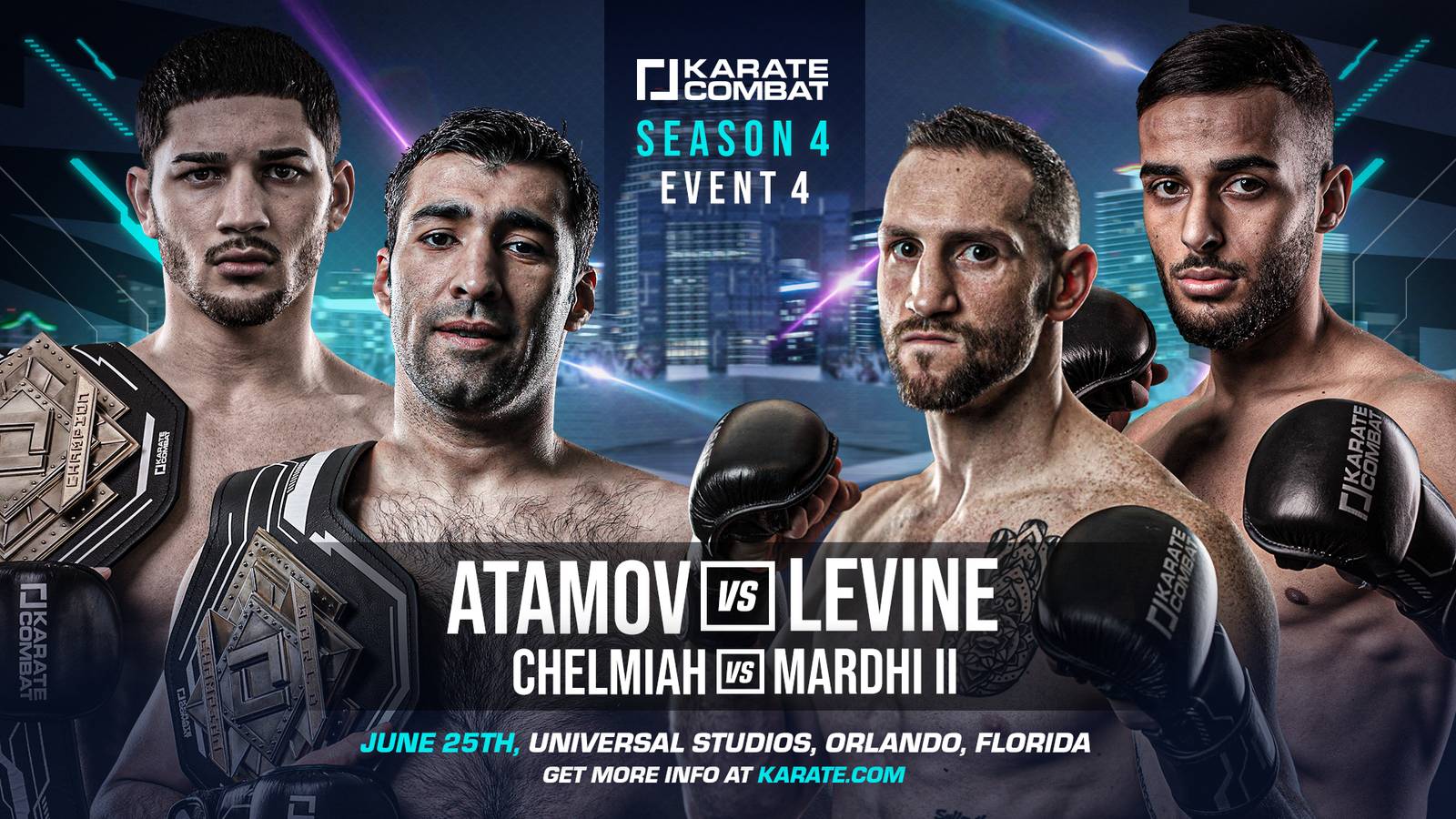 Karate Combat Season 4: Atamov vs Levine: Date, Fight Card, Tickets ...