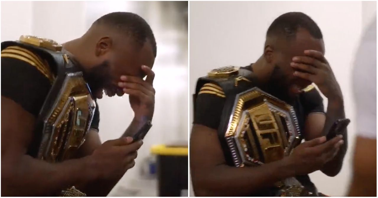 UFC 278: Leon Edwards called his mum in incredibly emotional footage