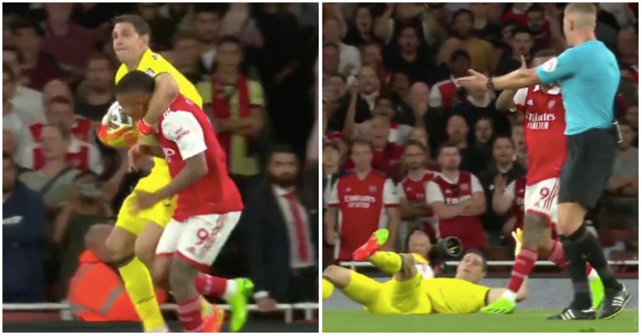 Arsenal 2-1 Villa: Emi Martinez won foul after putting Gabriel Jesus in ...