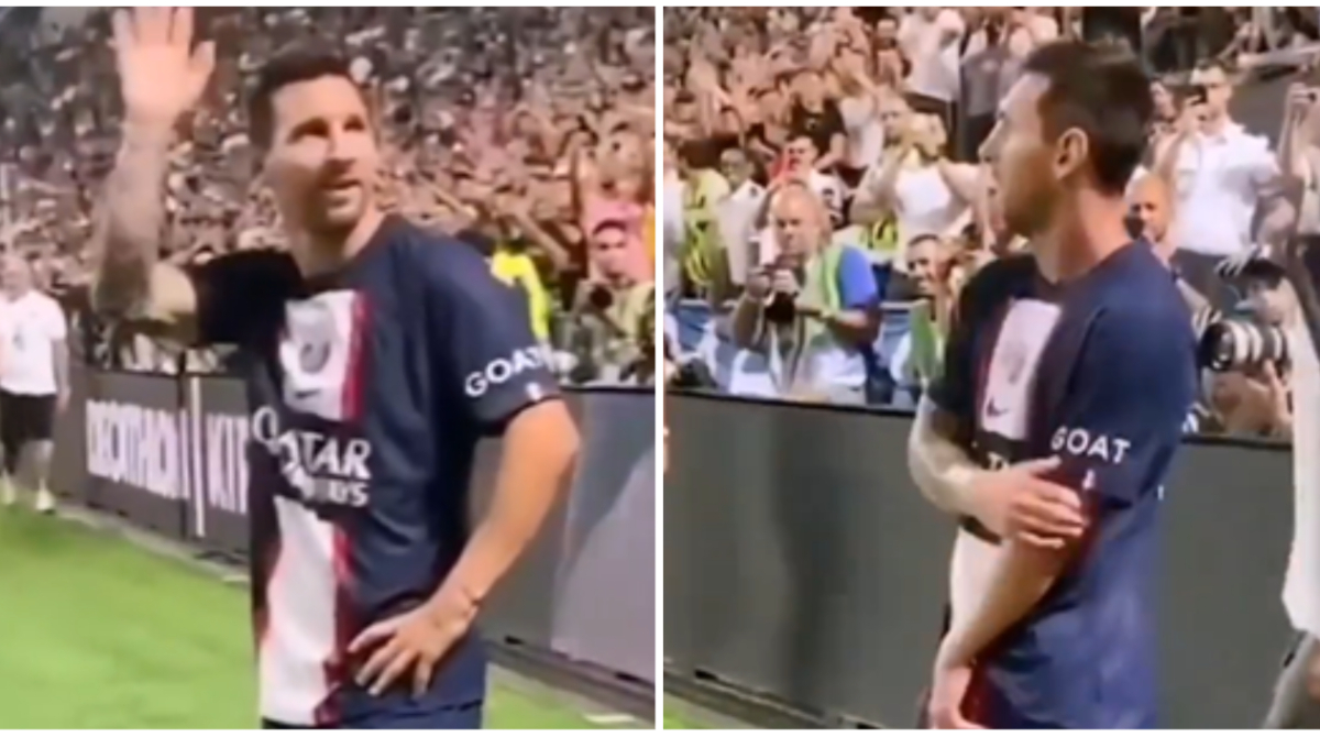 Lionel Messi: PSG star's shy reaction to fans chanting his name