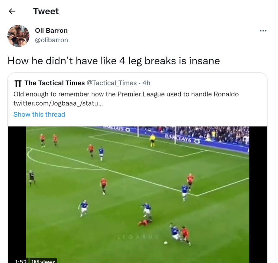 Cristiano Ronaldo: Video of brutal treatment Man Utd icon received in ...