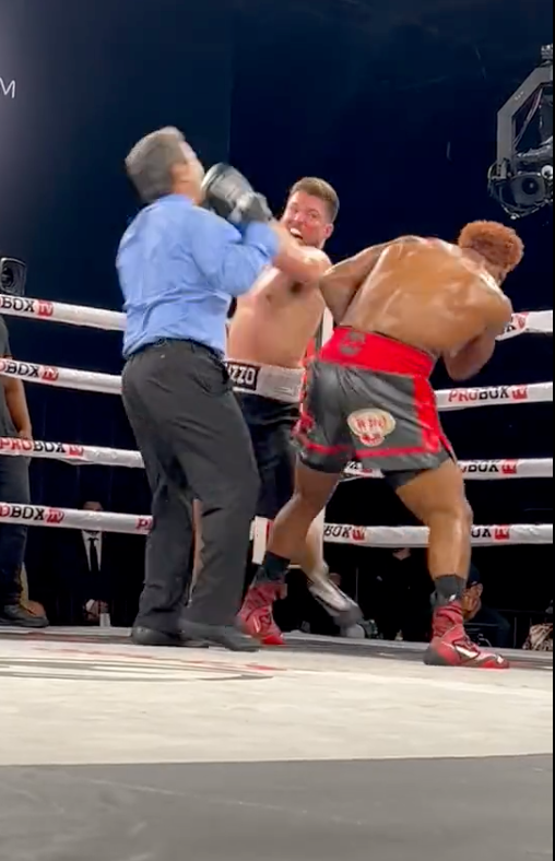 Boxing referee praised after shrugging off monster Mario Aguilar hook