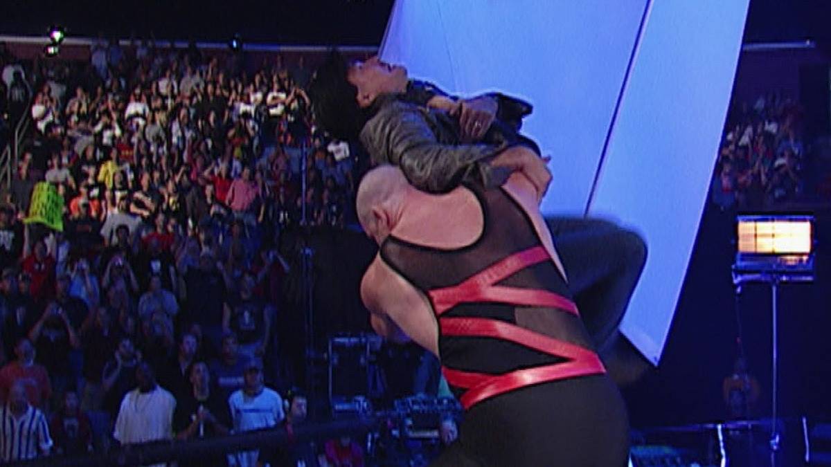 WWE: Kane chokeslamming Eric Bischoff off the Raw stage was absolutely wild
