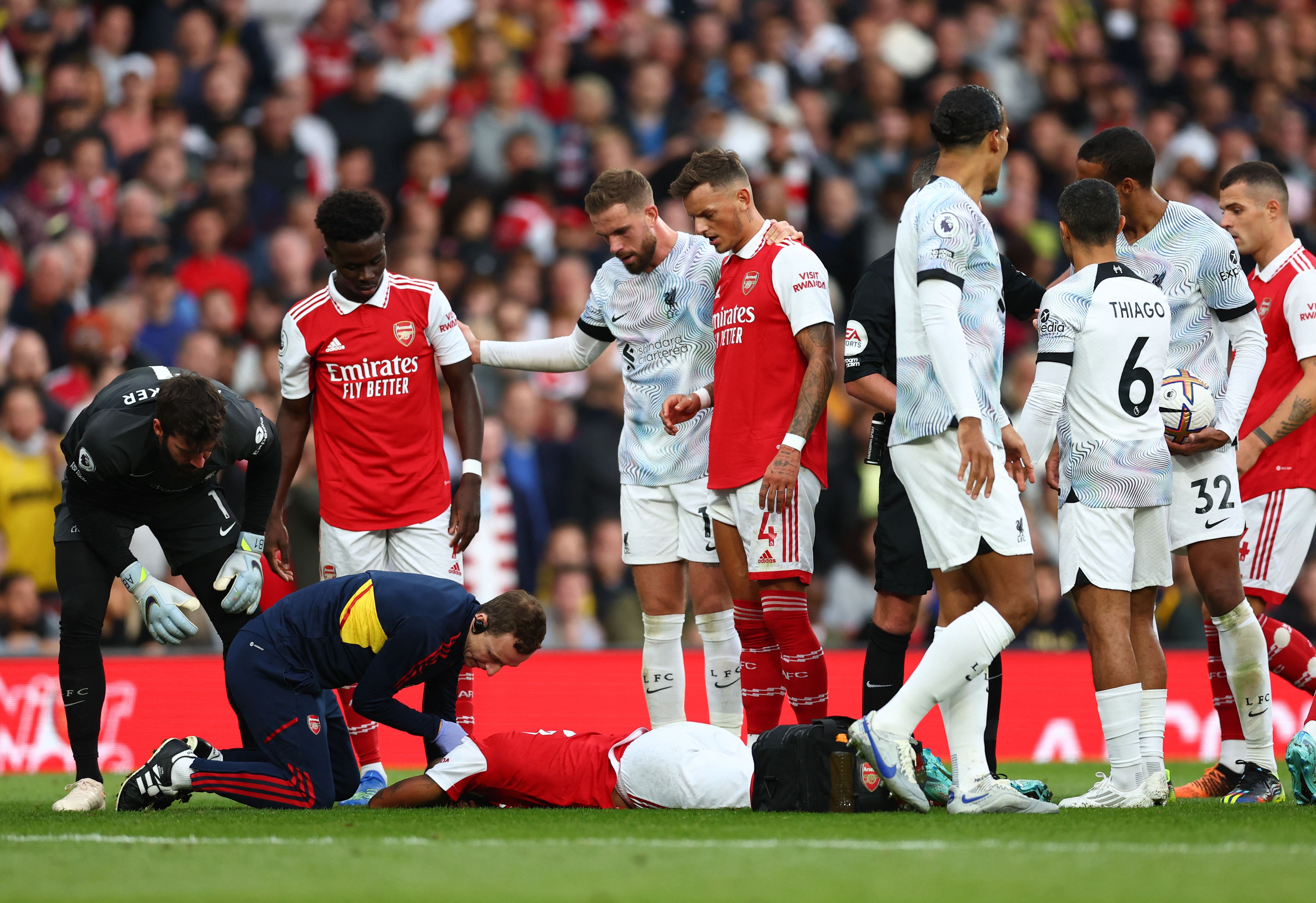 Gabriel Jesus: The scary moment Arsenal star was wiped out vs Liverpool