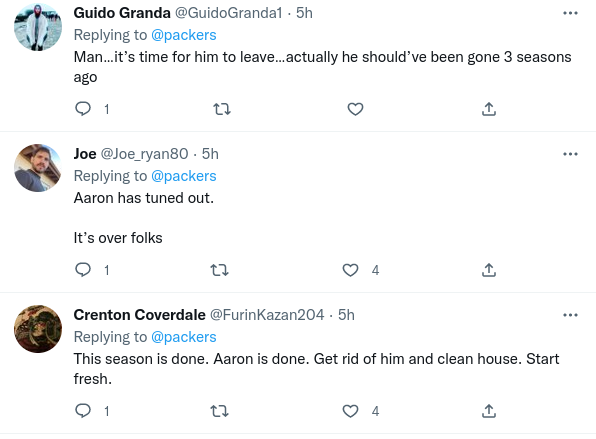 Aaron Rodgers: Packers QB ripped by fans as team slips to 3-5 after ...