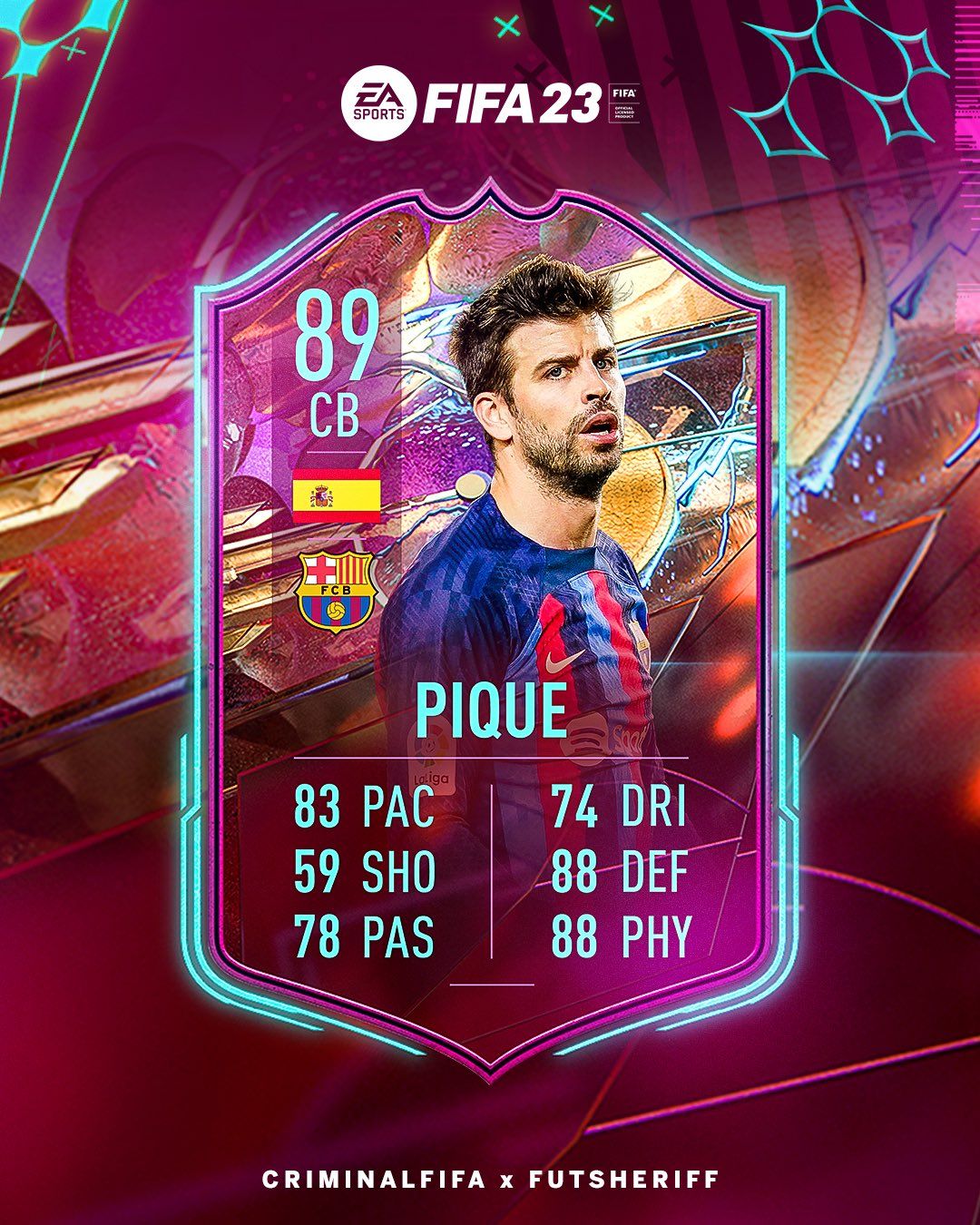 FIFA 23: Leak reveals insane Rulebreakers Pique card