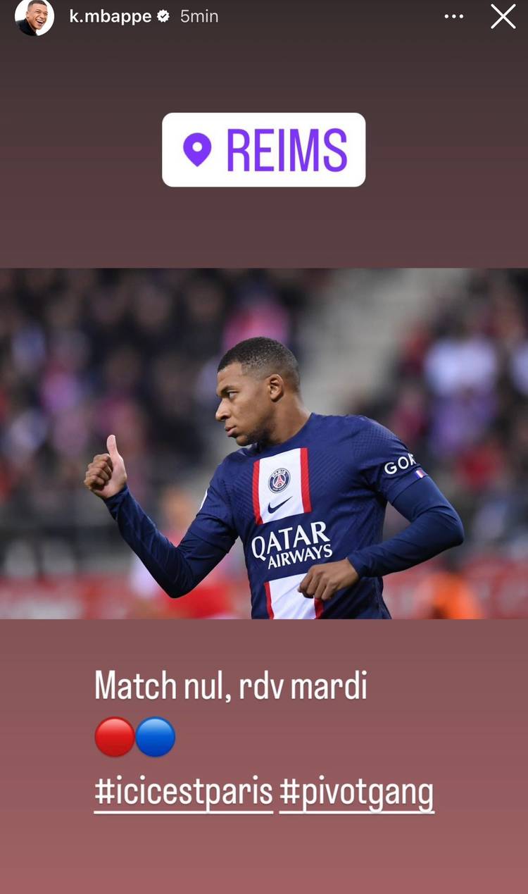 Kylian Mbappe Instagram: PSG star posts 'controversial' story after 0-0 ...