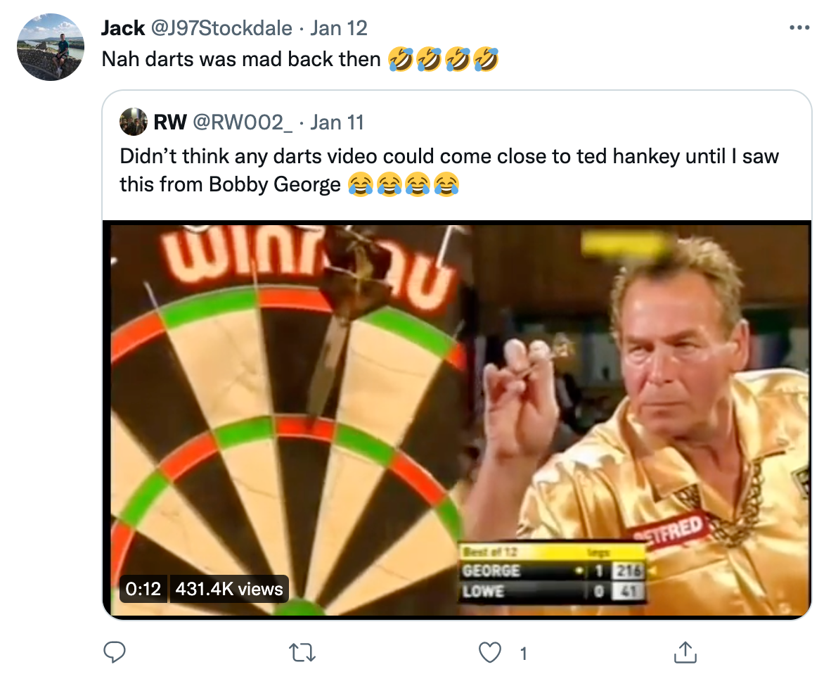 Darts: Bobby George's hilariously bizarre celebration after hitting a 180