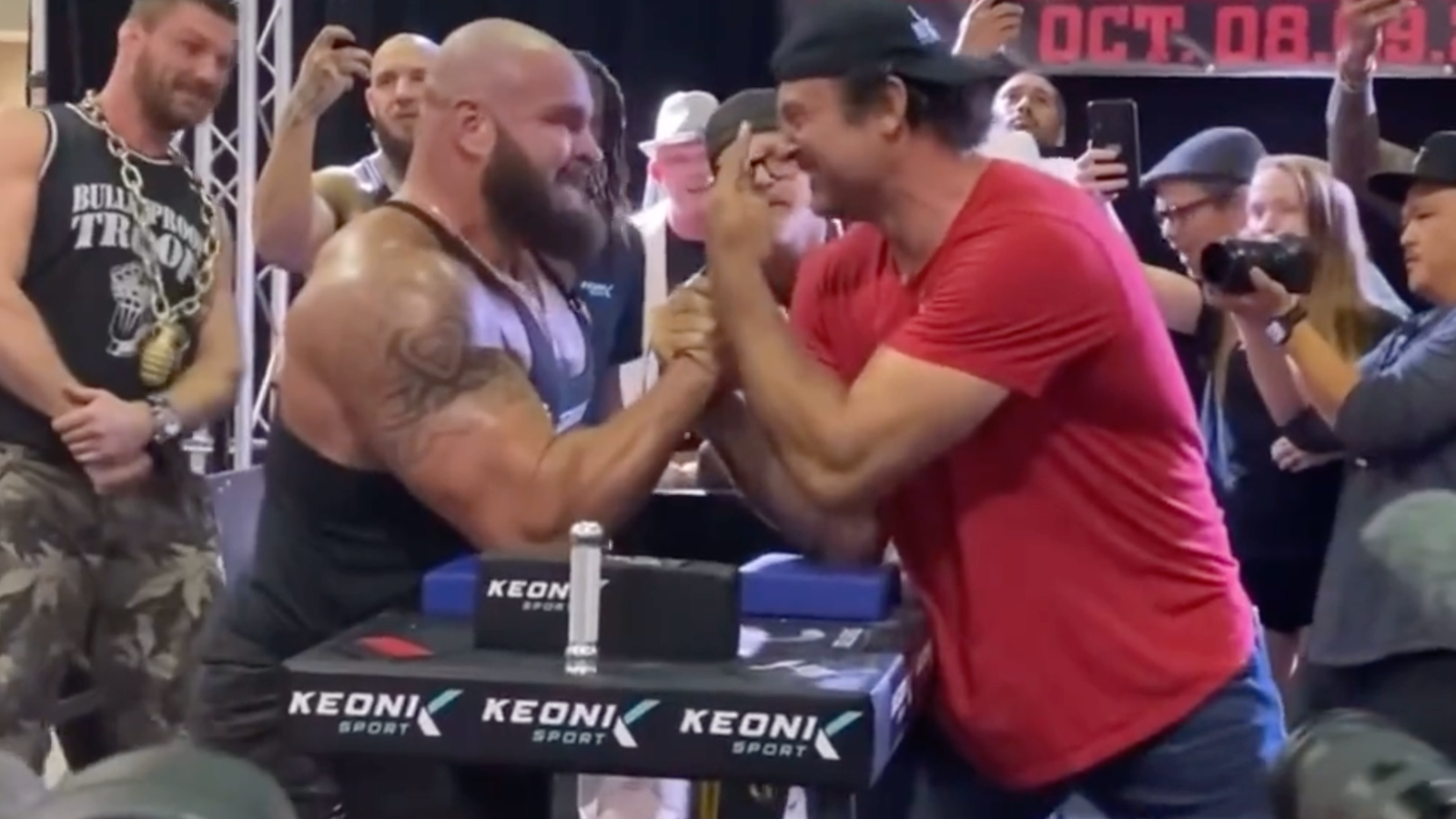 WWE: Braun Strowman looked livid after losing arm-wrestling contest