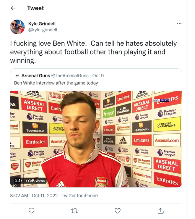 Arsenal star's emotionless interview after Liverpool win was so bizarre