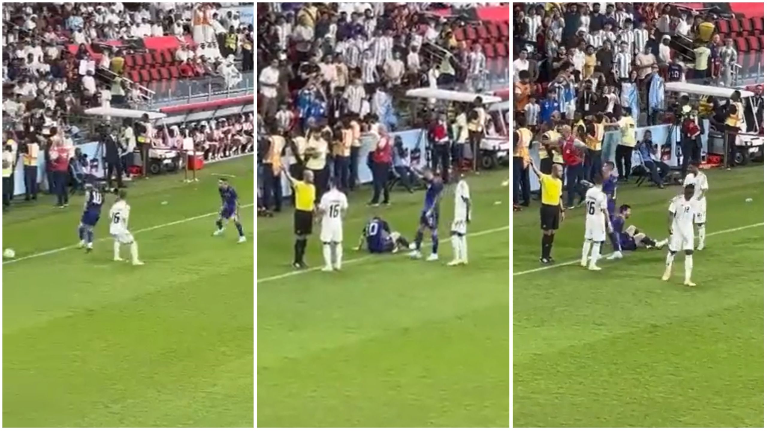 Lionel Messi: Crowd's reaction when Argentina star was fouled v UAE