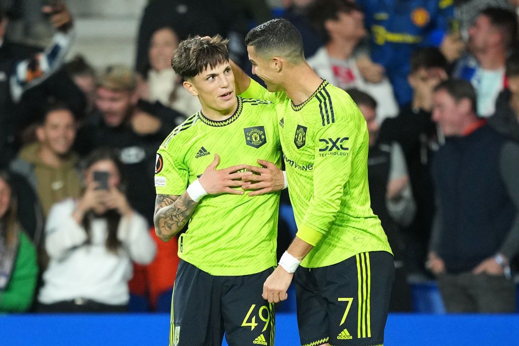 Cristiano Ronaldo's reaction to Alejandro Garnacho's celebration for ...