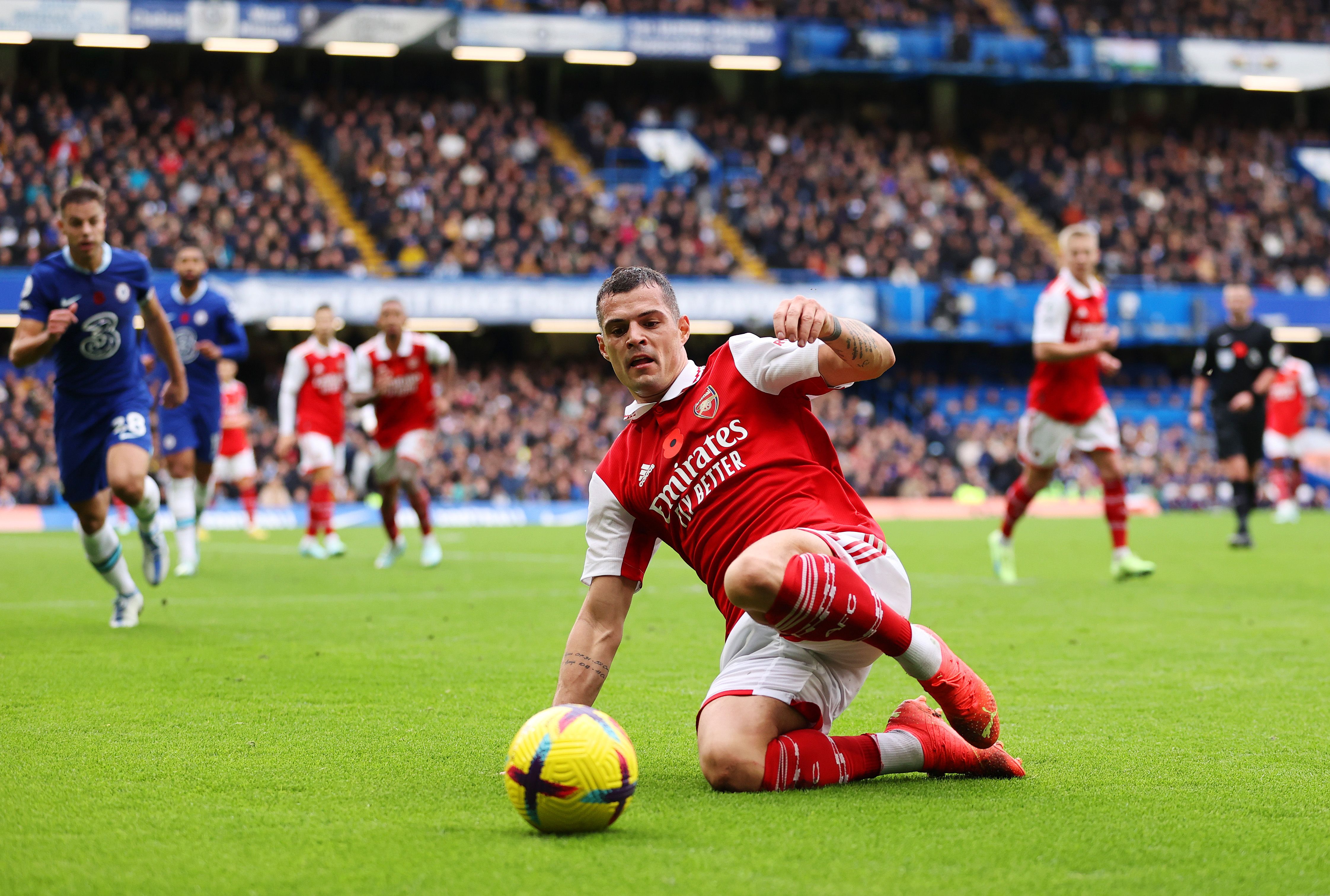 Chelsea 0-1 Arsenal: Granit Xhaka's on-pitch interview was just brilliant